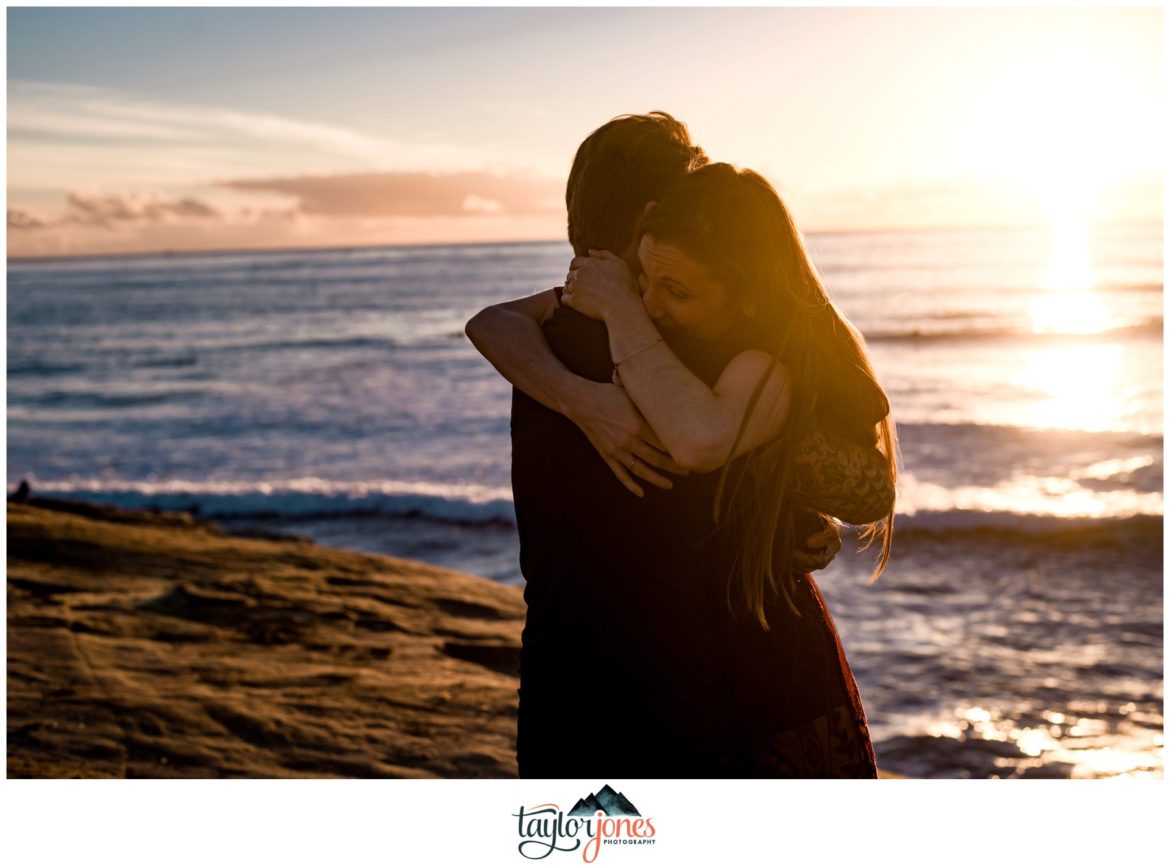 San Diego Sunset Cliffs Engagement Proposal | Emily and Matt